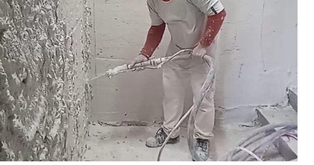 Yeso proyectado profesional | Aplicación rápida y uniforme